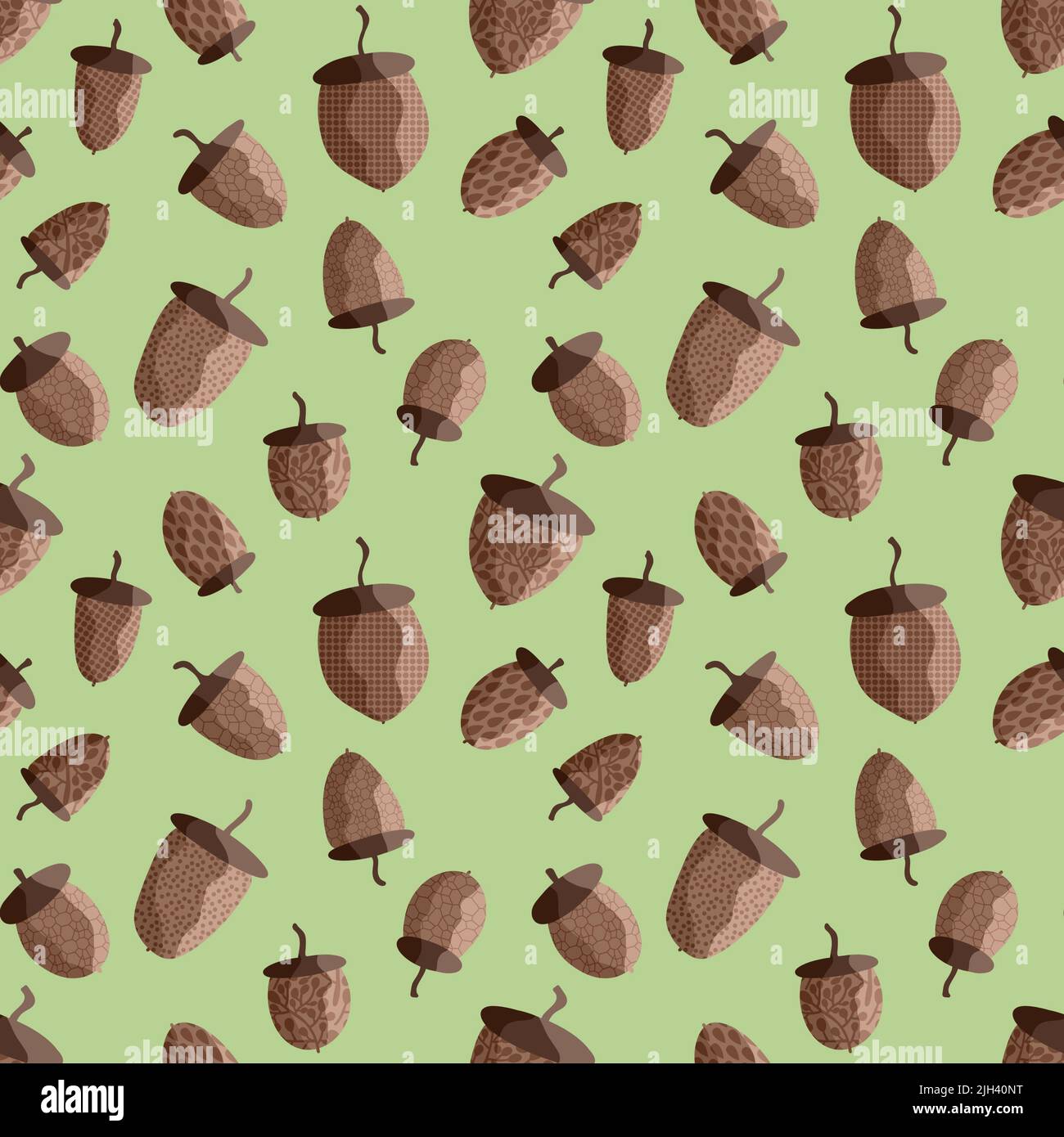 Autumn forest seamless acorns pattern for clothes print and notebooks ...