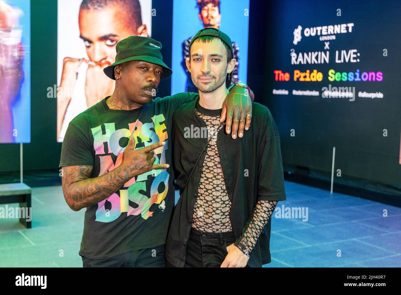 (L-R) Roy Brown and Photographer, Jordan Rossi attend the digital ...