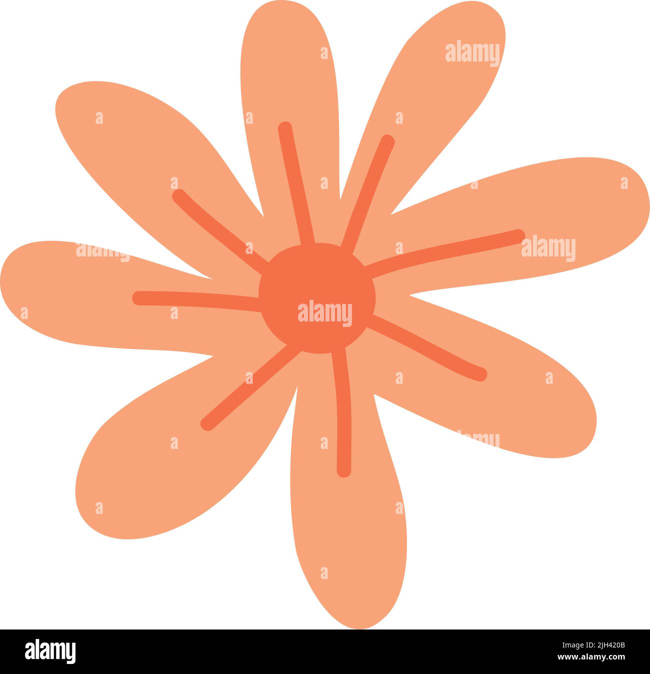 orange flower garden nature icon Stock Vector Image & Art - Alamy
