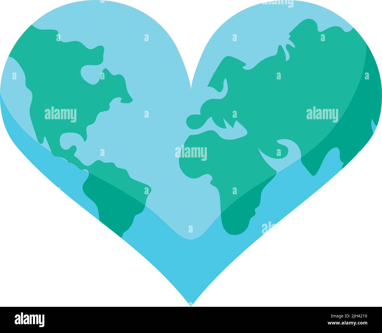earth with heart shape icon Stock Vector Image & Art - Alamy