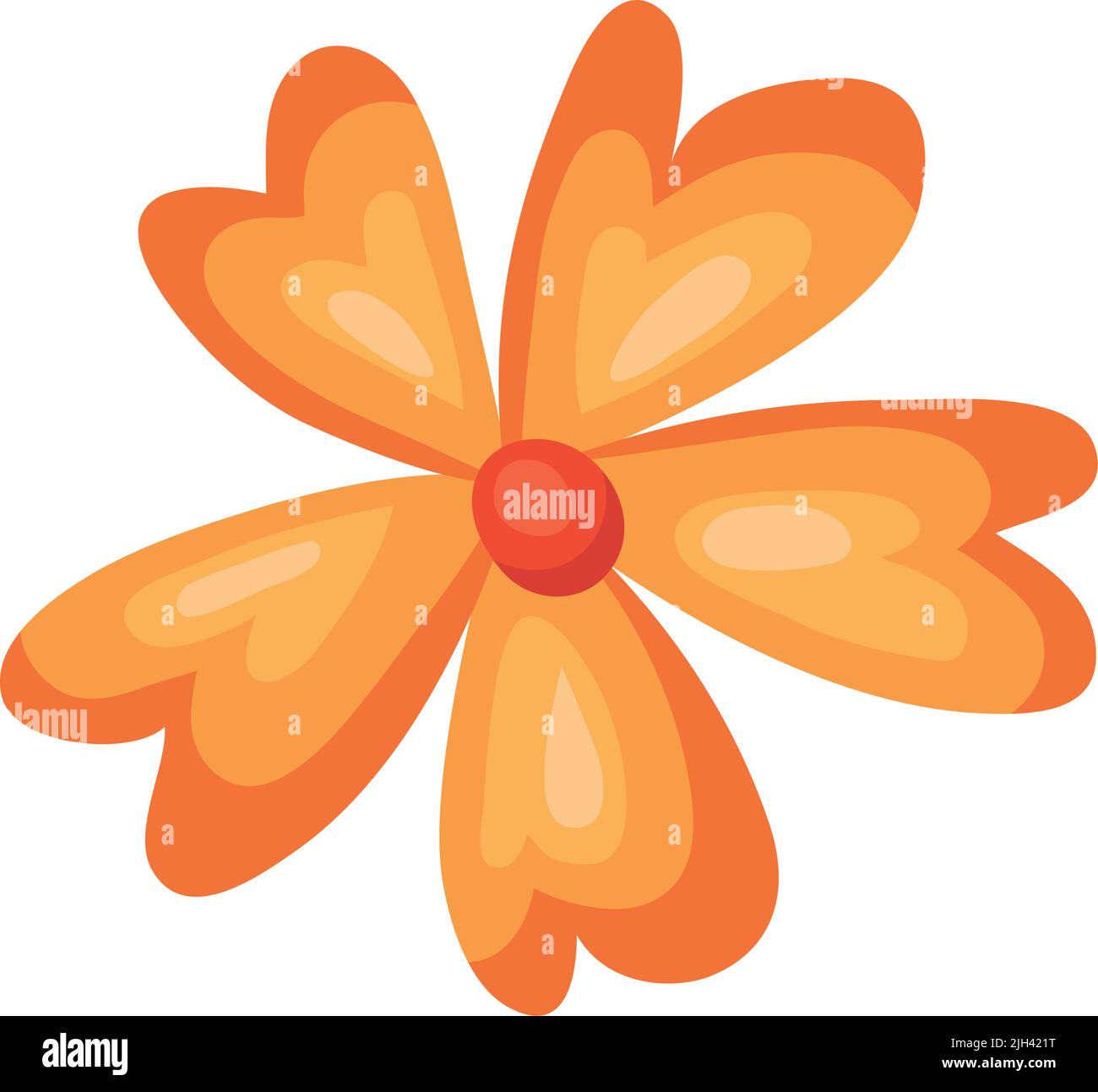 orange flower garden nature icon Stock Vector Image & Art - Alamy