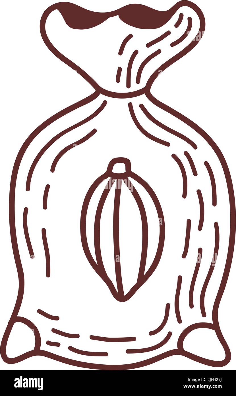 Chocolate cocoa fruit seeds Stock Vector Images - Alamy