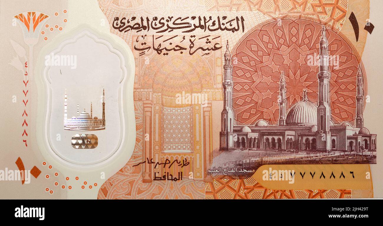 Large fragment of the obverse side of the new first Egyptian 10 LE EGP ...