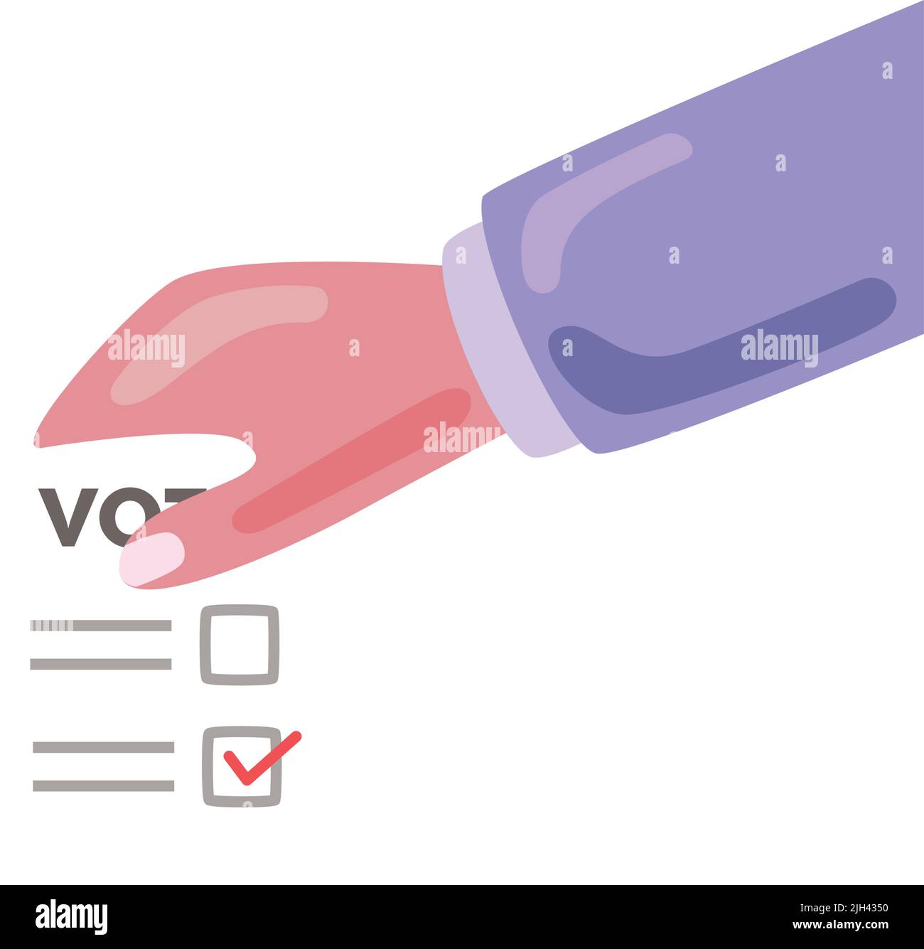 hand with vote card icon Stock Vector Image & Art - Alamy