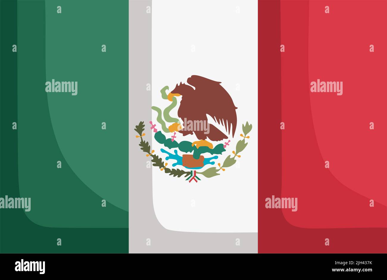 mexican flag country emblem icon Stock Vector Image & Art - Alamy