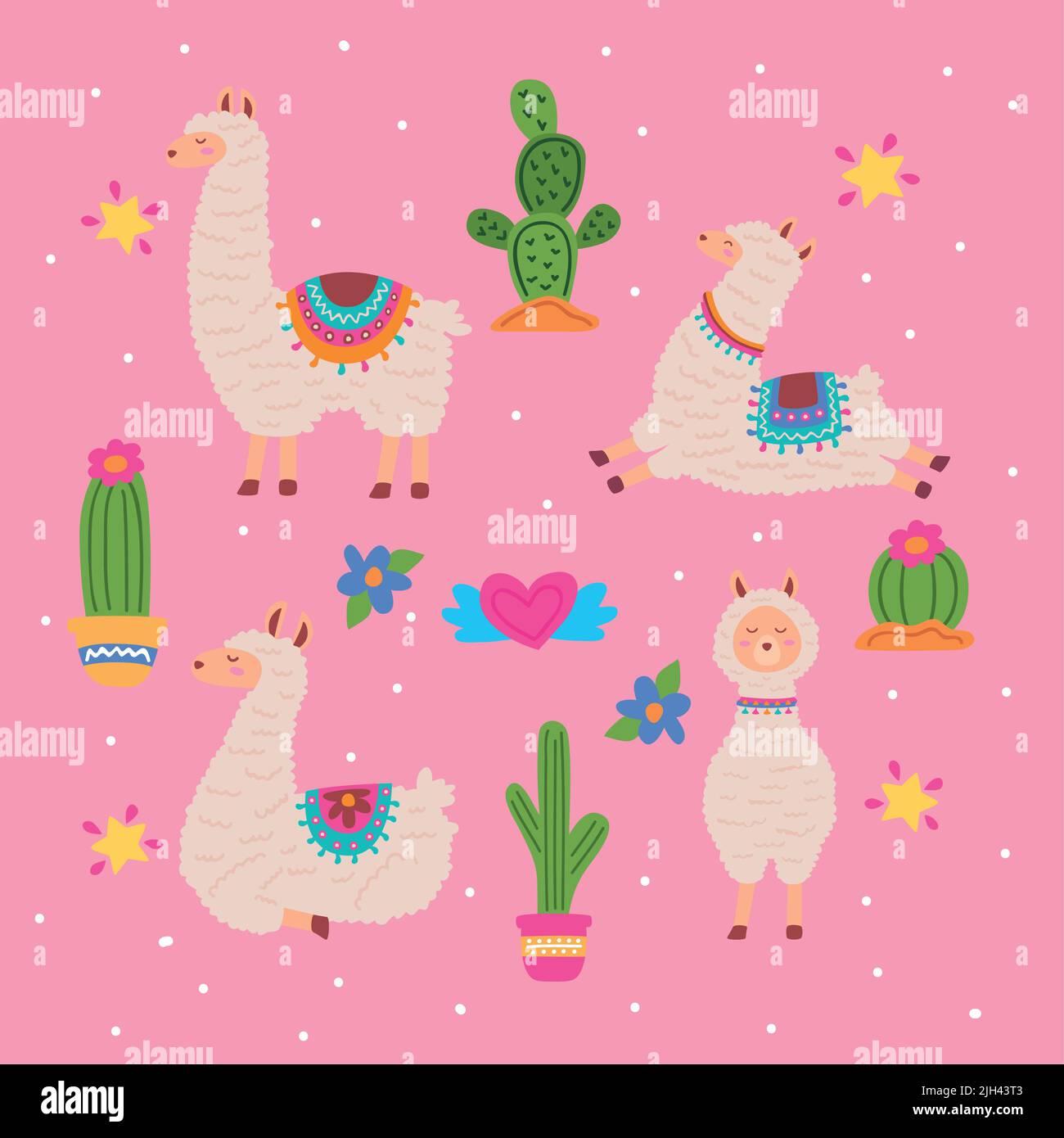 Lamas animals Stock Vector Images - Alamy