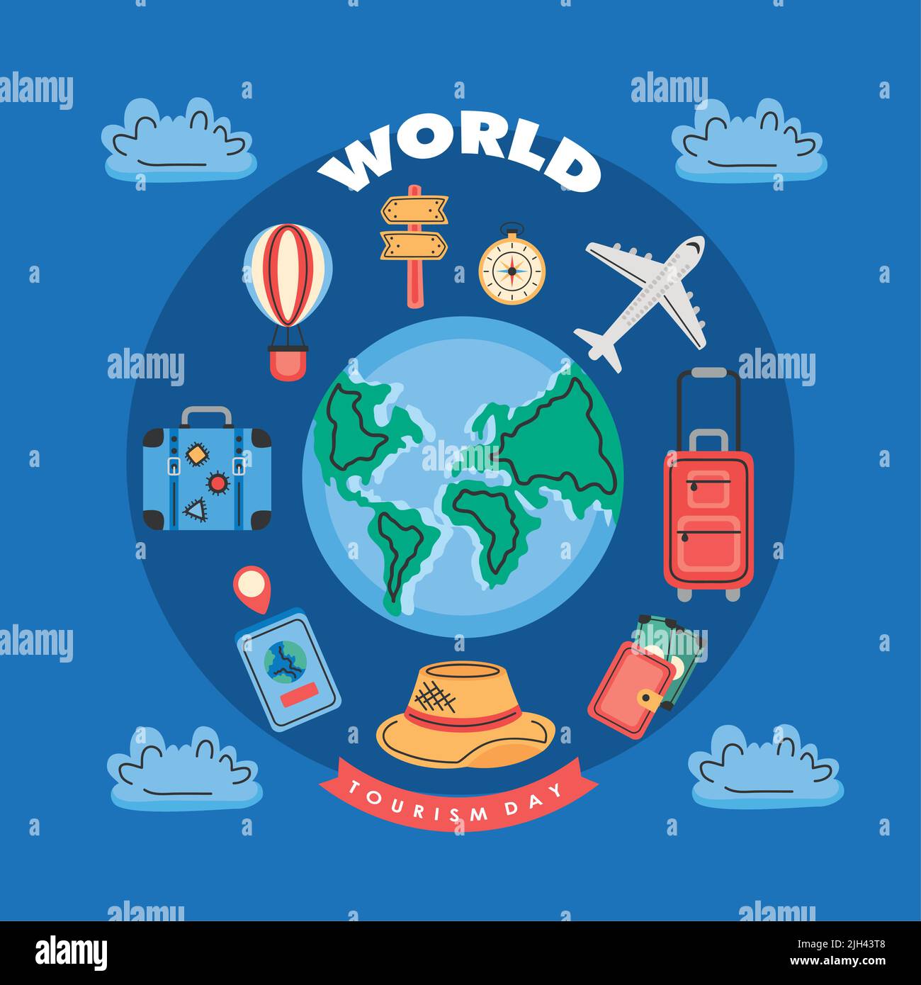 World turism day lettering hi-res stock photography and images - Alamy
