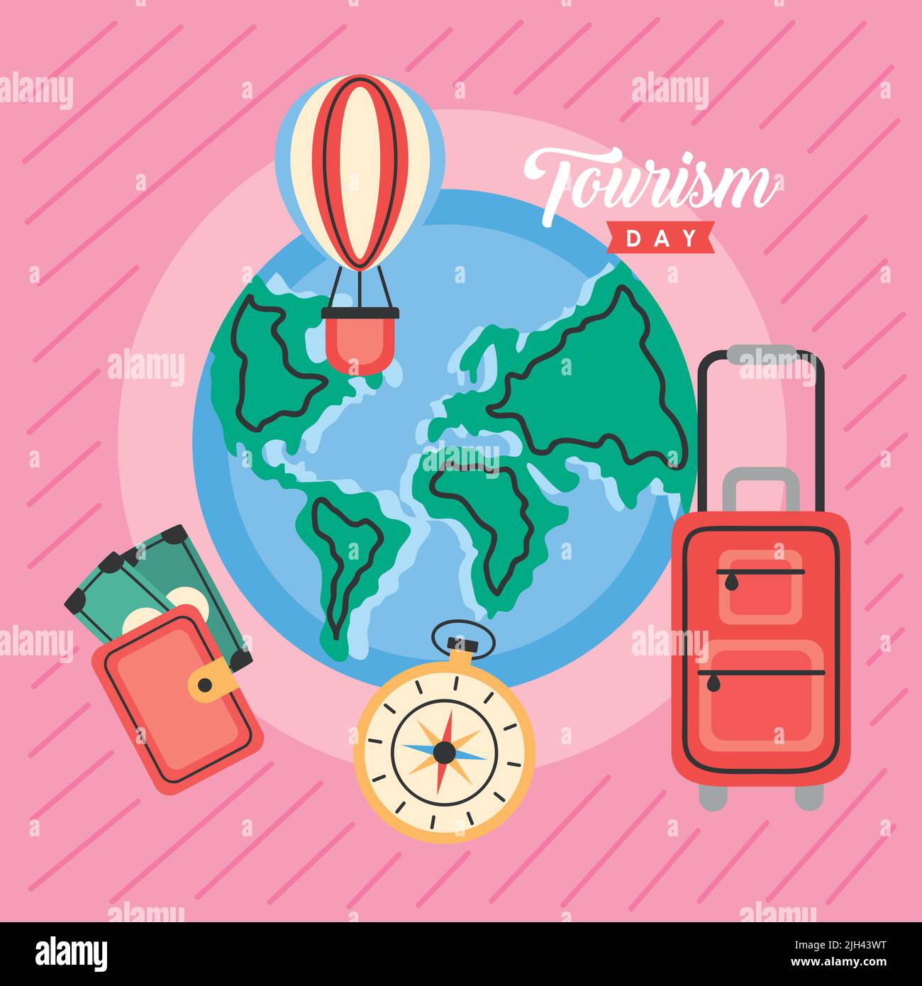 World tourism day lettering planet hi-res stock photography and images ...