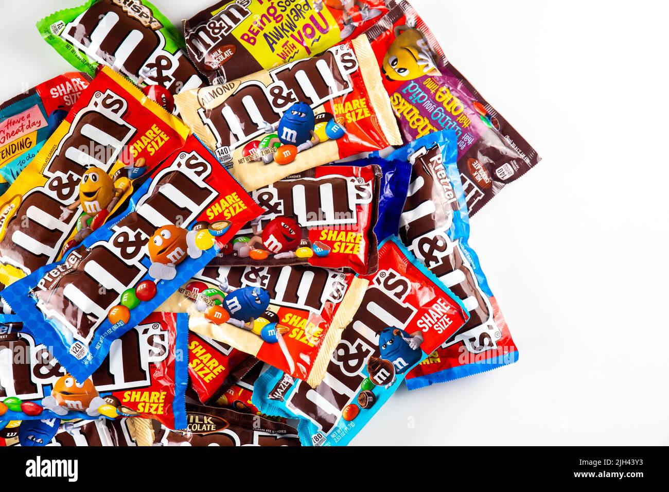 Various flavour of MMs colorful milk chocolate candy Stock Photo - Alamy