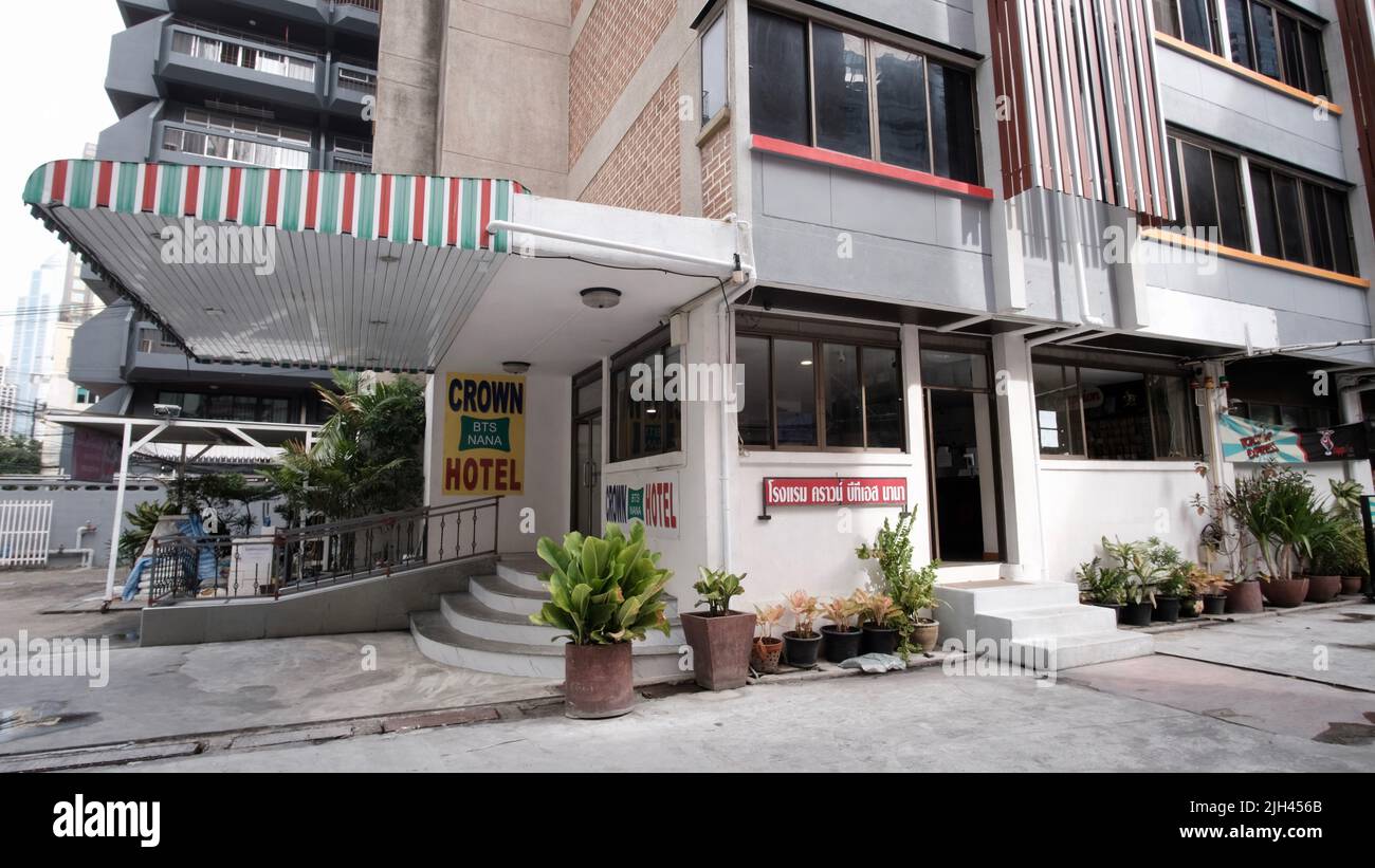 Crown BTS Nana Hotel Soi 8 Bangkok Thailand Stock Photo - Alamy