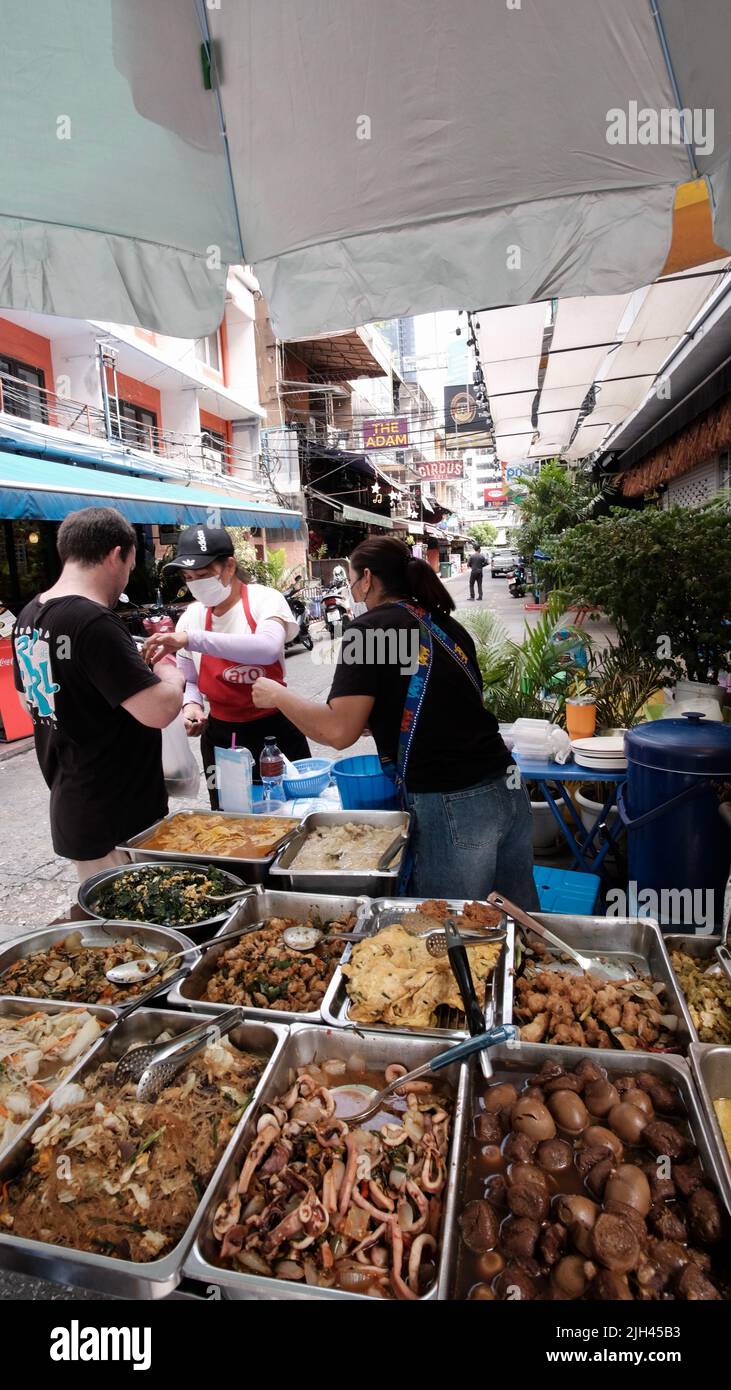 Hot Food Line in a Shopping Area in BangkokThailand Stock Photo - Alamy