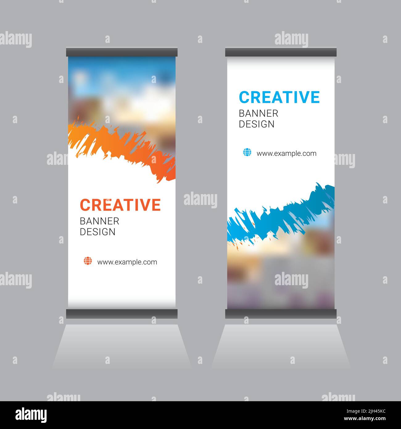 Roll Up Banner Design Template Stock Vector Image & Art - Alamy