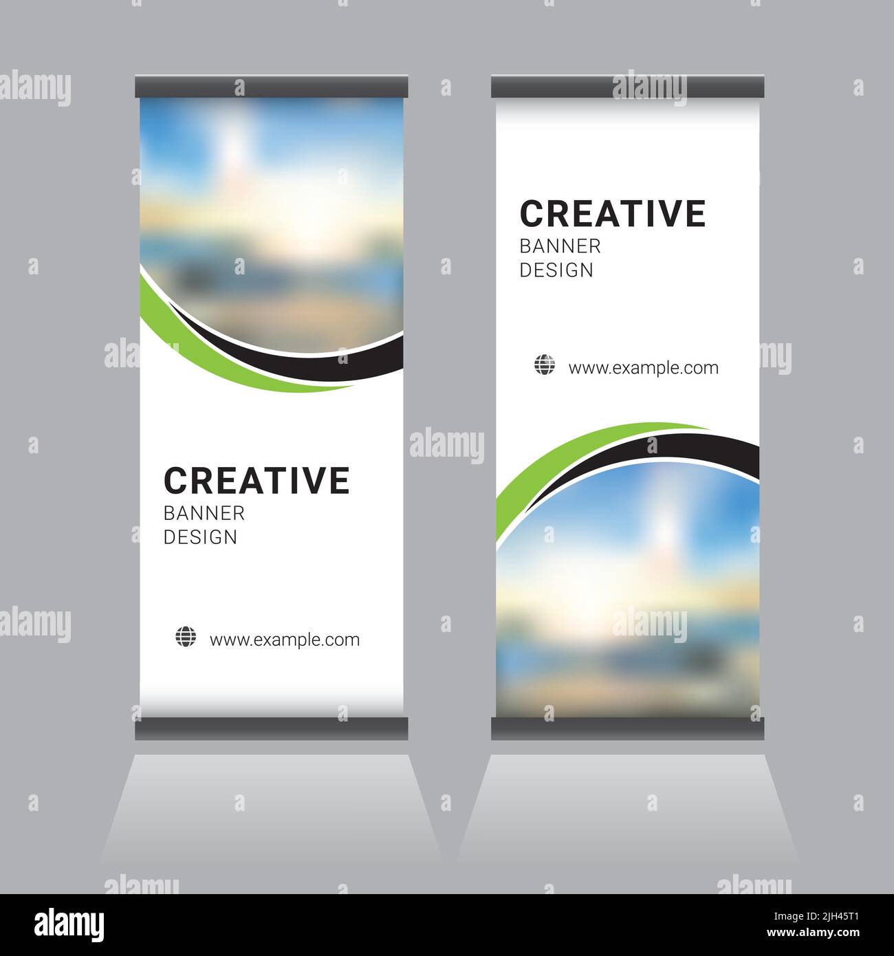 Roll Up Banner Design Template Stock Vector Image & Art - Alamy