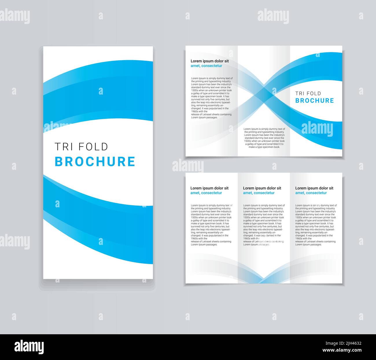 Tri Fold Brochure Design Template Stock Vector Image & Art - Alamy