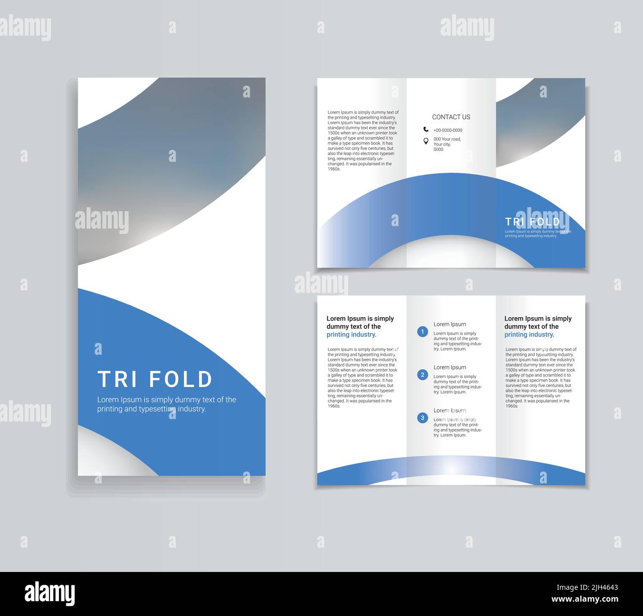 Tri Fold Brochure Design Template Stock Vector Image & Art - Alamy
