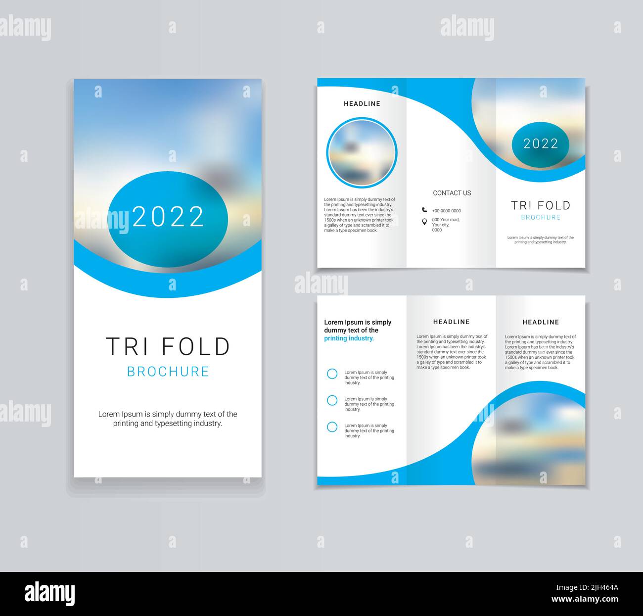 Tri Fold Brochure Design Template Stock Vector Image & Art - Alamy