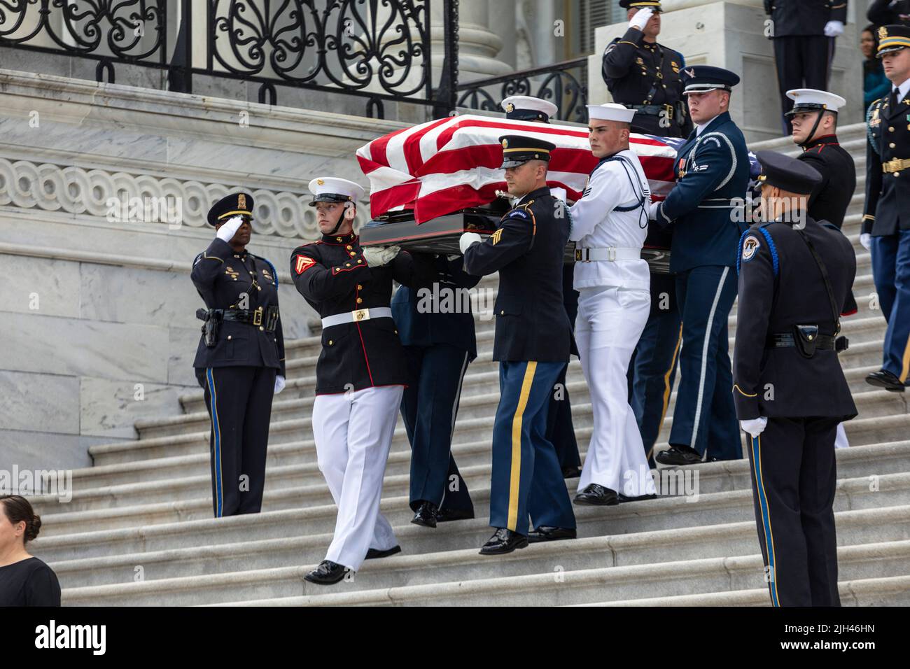 Washington DC, USA. 14th July, 2022. The remains of Hershel Woodrow ...
