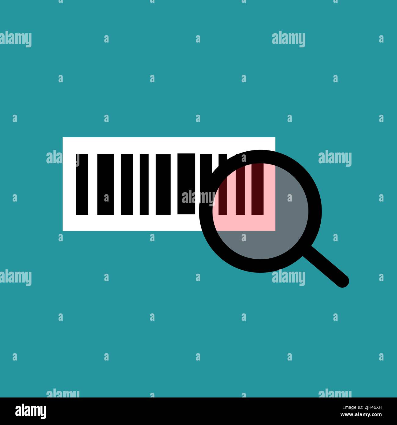Barcode check. Barcode and magnifying glass icon. Editable vector Stock ... Barcode check. Barcode and magnifying glass icon. Editable vector Stock ...