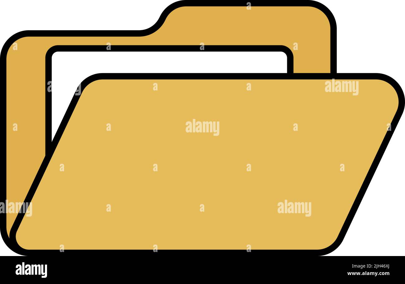 Open folder and file. Editable vector Stock Vector Image & Art - Alamy