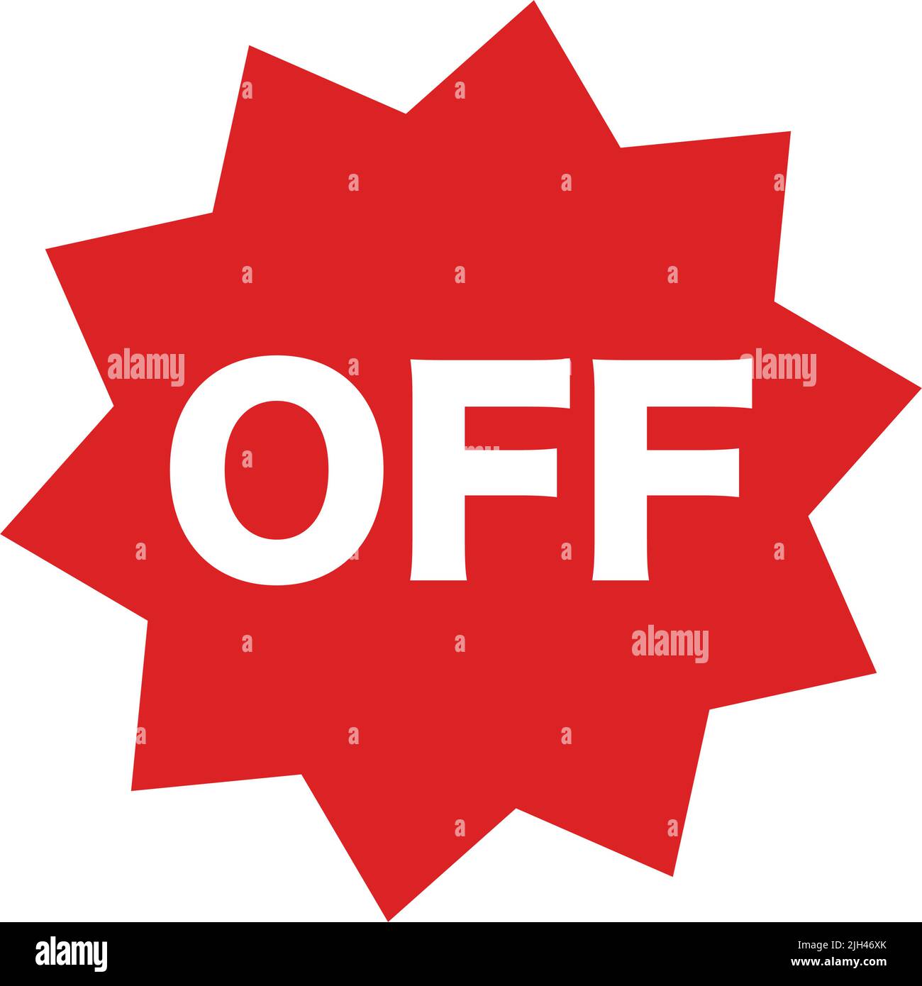 OFF pop icon. Sale or discount. Editable vector Stock Vector Image ...