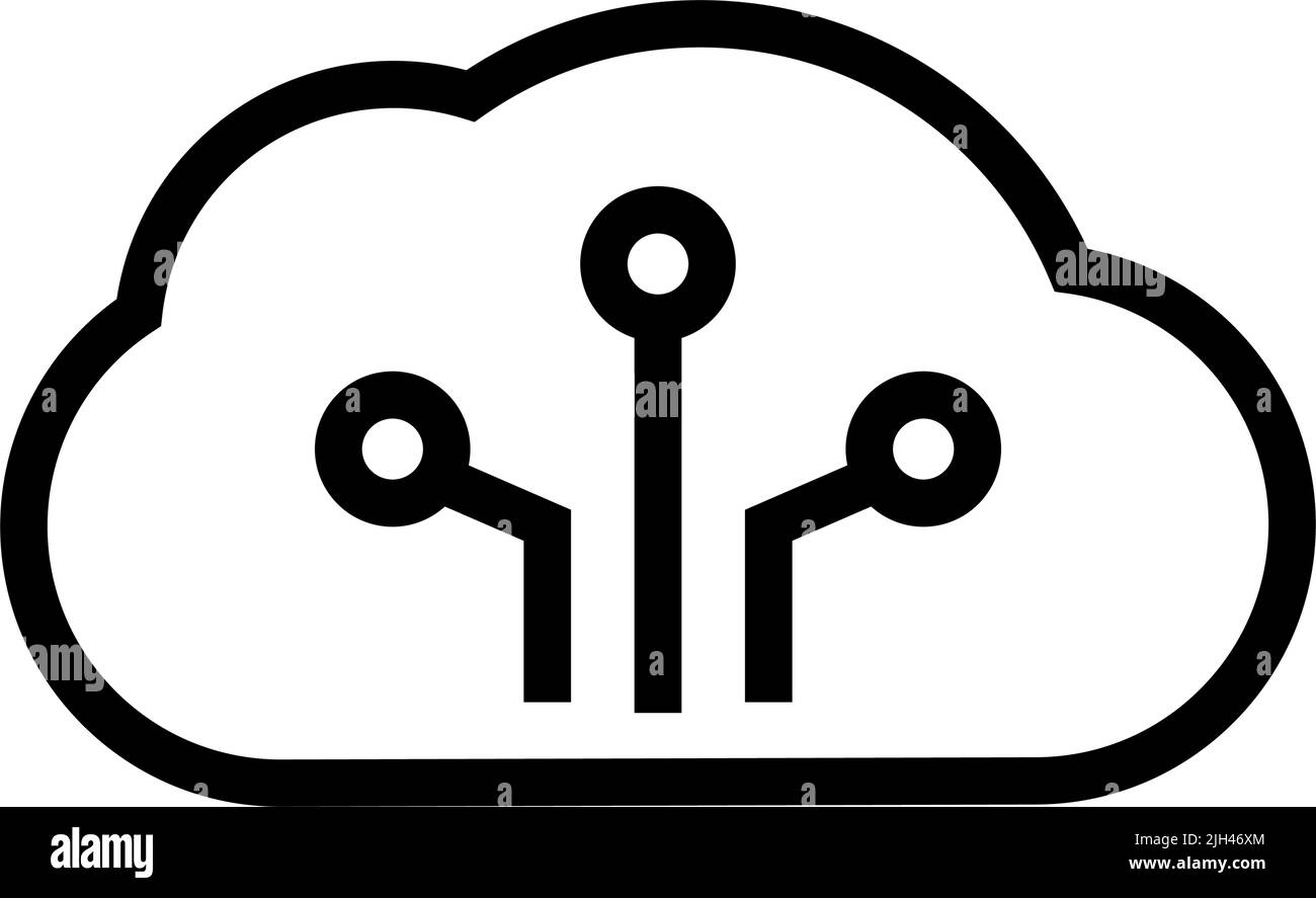 Cloud server icon. Connection to the cloud. Editable vector Stock ...