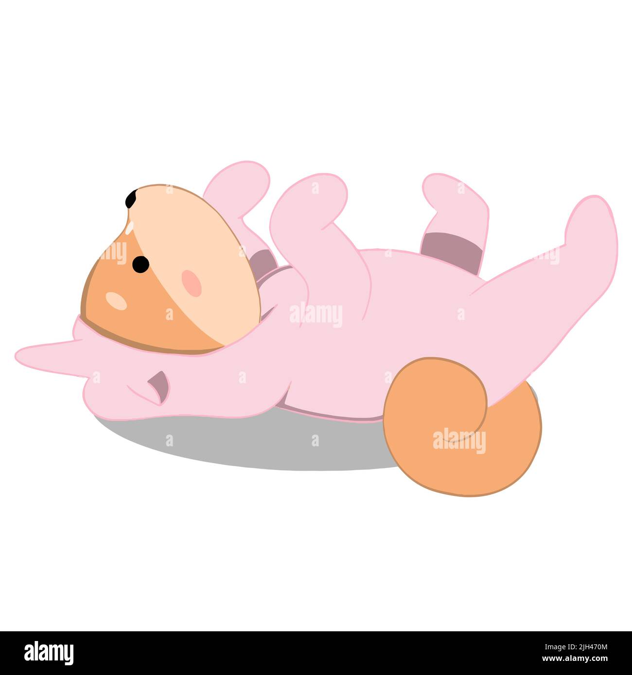 shiba inu in pajamas lying on his back Stock Vector Image & Art - Alamy