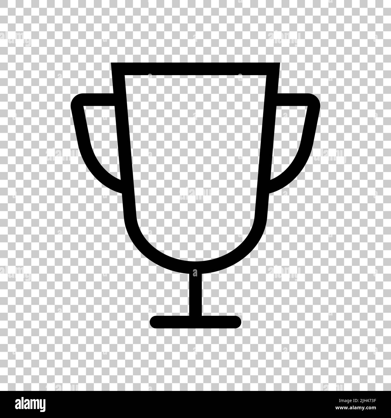 Trophy icon isolated on transparent background. Editable vector Stock ...