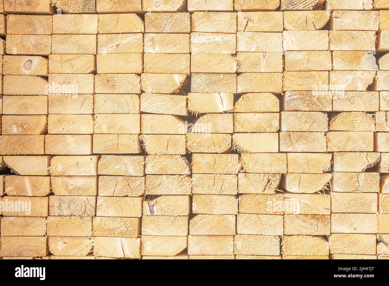Wood Stacked in Lumberyard from a sawmill Stock Photo - Alamy