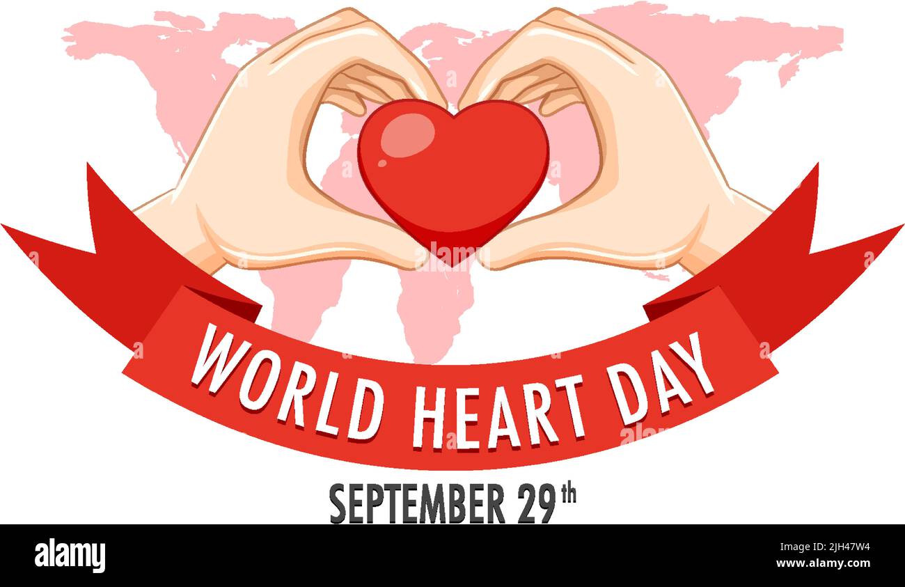 World Heart Day Banner Design illustration Stock Vector Image & Art - Alamy