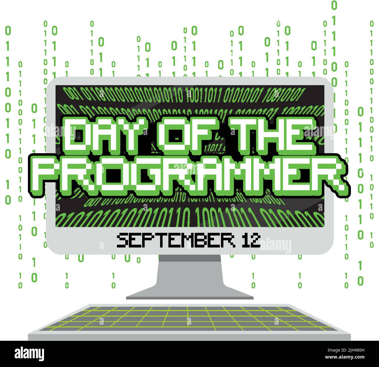 The Day of the Programmer Poster illustration Stock Vector Image & Art ...