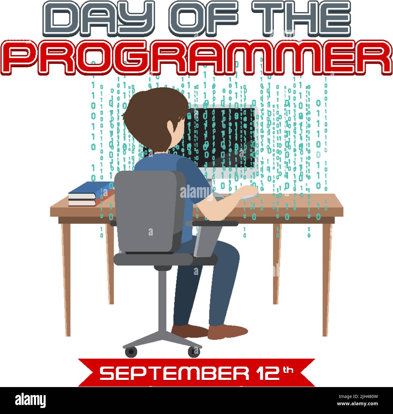 The Day of the Programmer Poster illustration Stock Vector Image & Art ...