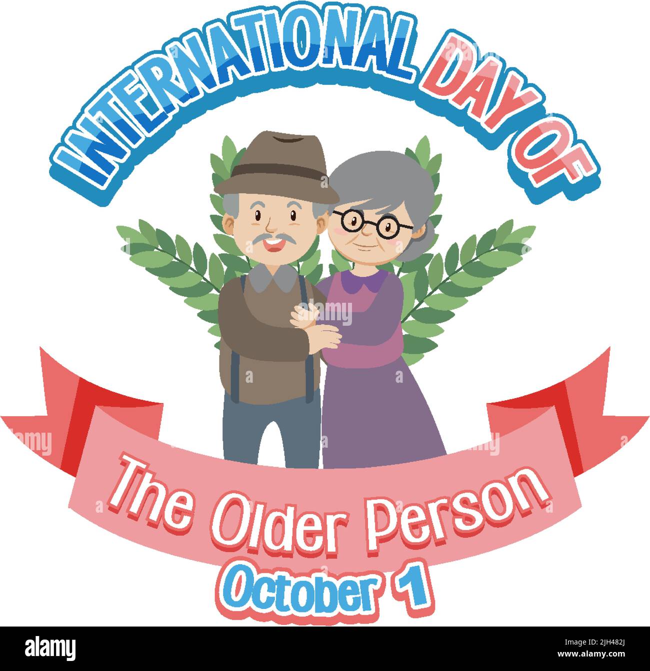 International Day for Older Person Poster Template illustration Stock ...