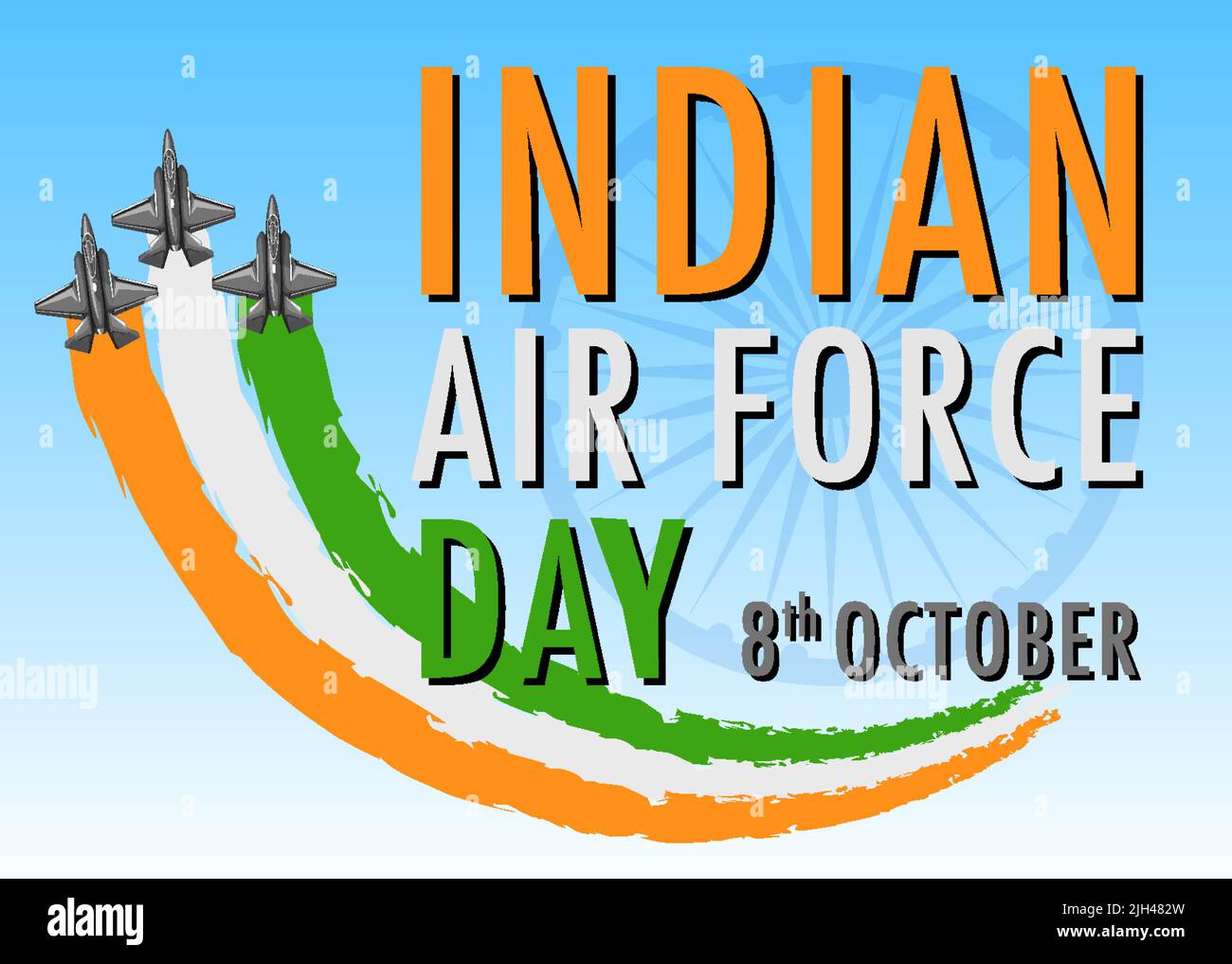 Indian Air Force Day Poster illustration Stock Vector Image & Art - Alamy