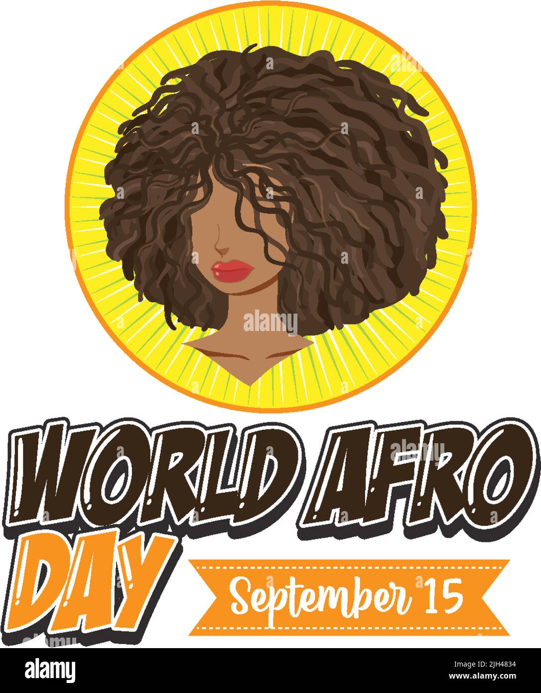 World Afro Day September 15 Banner Design illustration Stock Vector ...