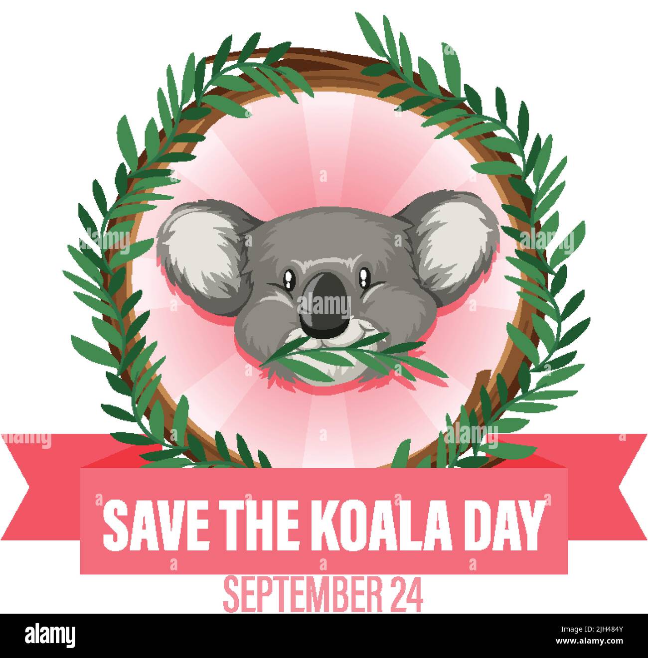 Save the koala day banner design illustration Stock Vector Image & Art ...