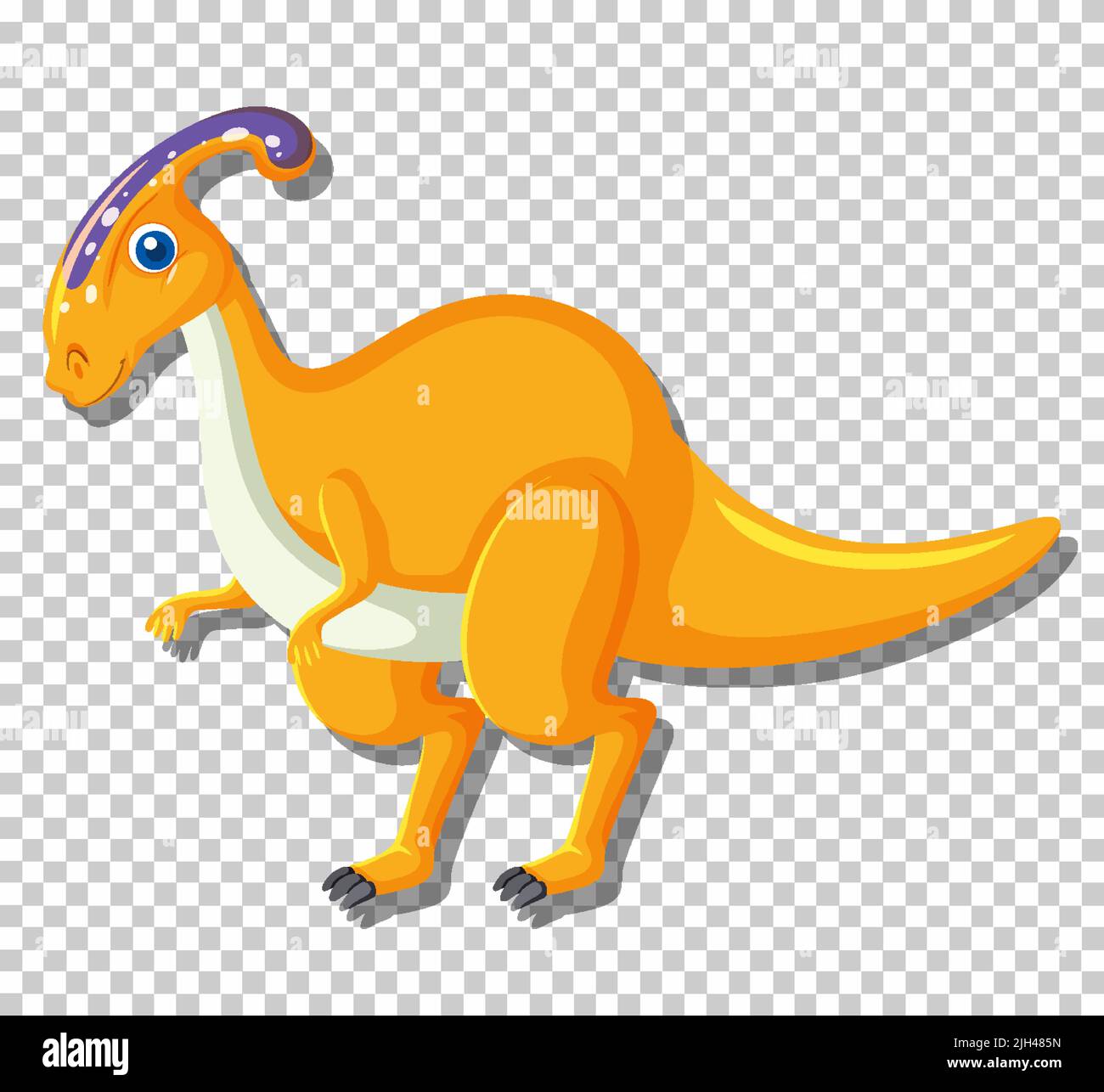 Cute parasaurolophus dinosaur isolated illustration Stock Vector Image ...
