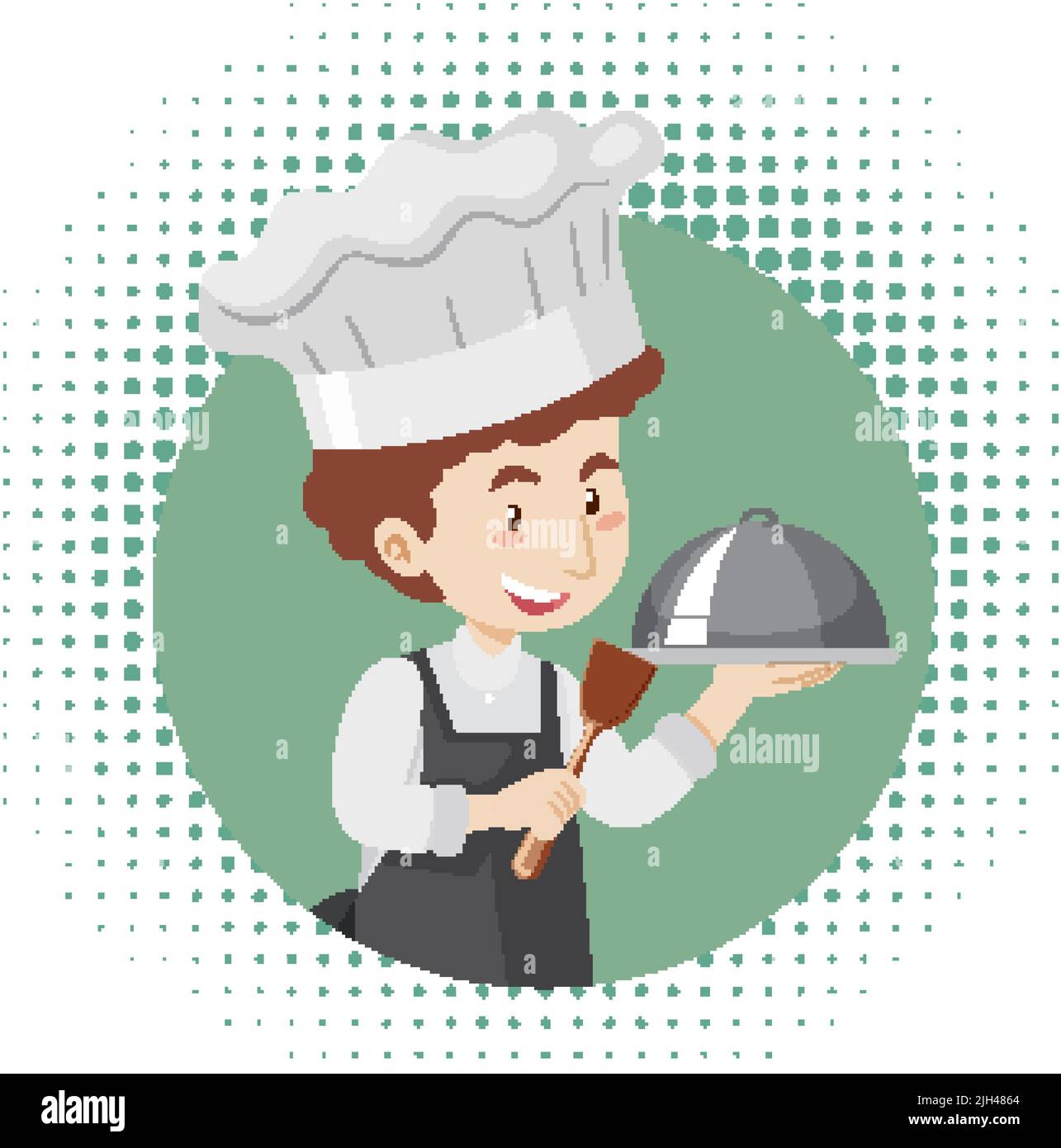 Chef man cartoon character illustration Stock Vector Image & Art - Alamy