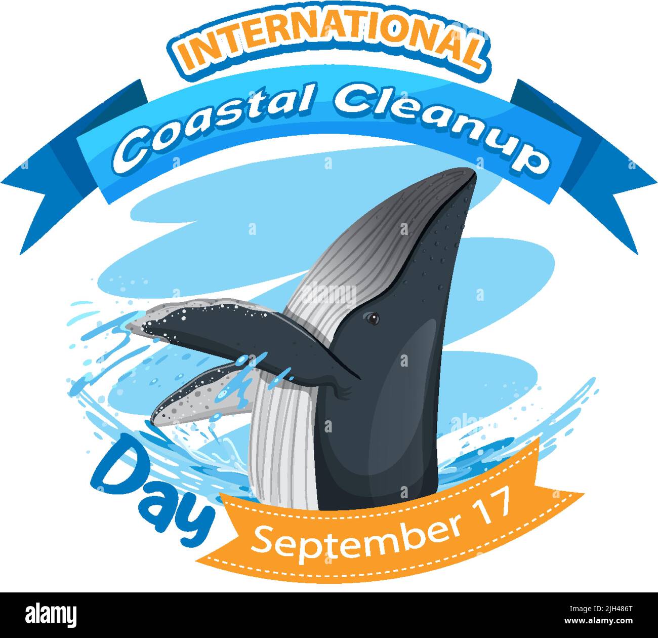 International Coastal Cleanup Day Poster illustration Stock Vector ...