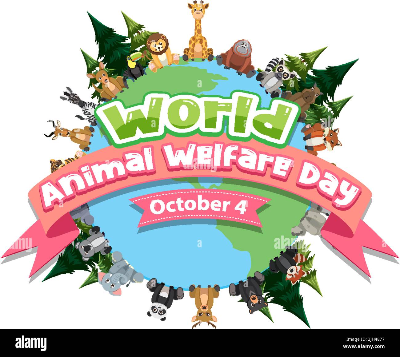 World Animal Welfare Day October 4 illustration Stock Vector Image ...