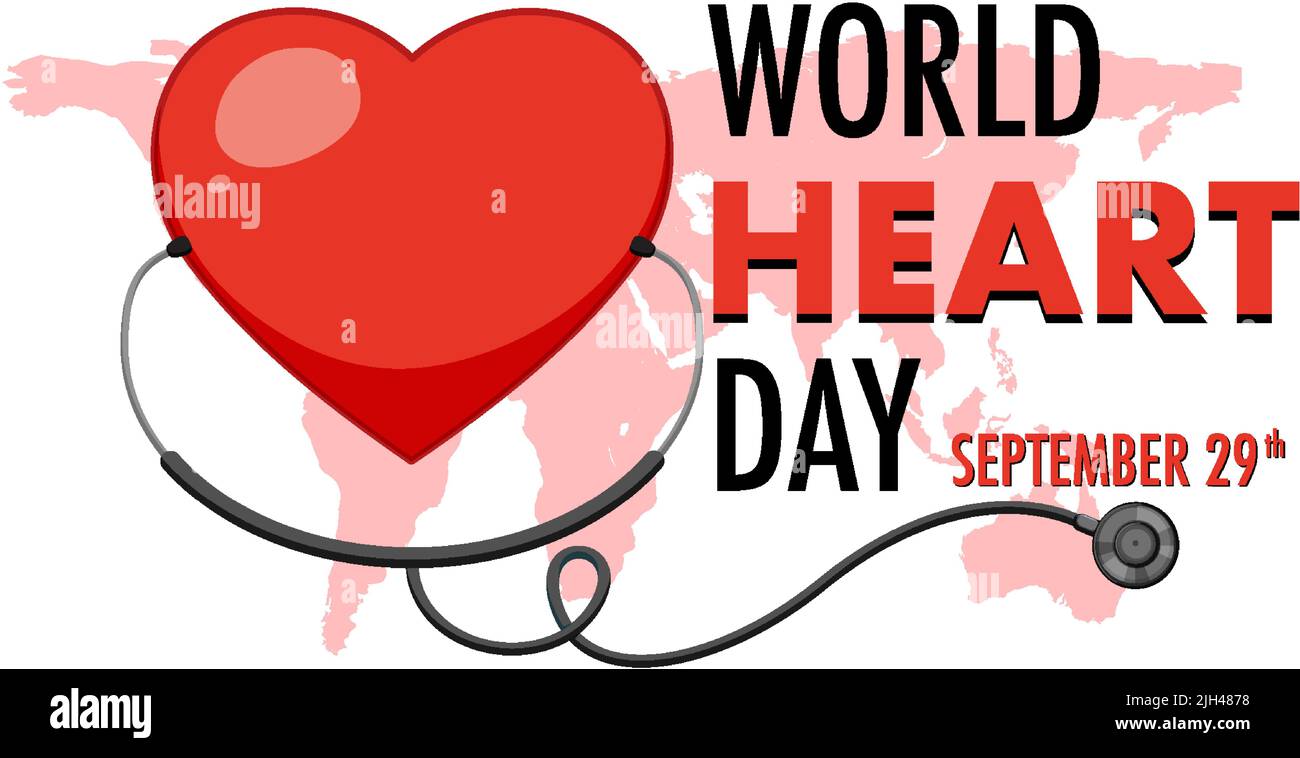 World Heart Day Banner Design illustration Stock Vector Image & Art - Alamy