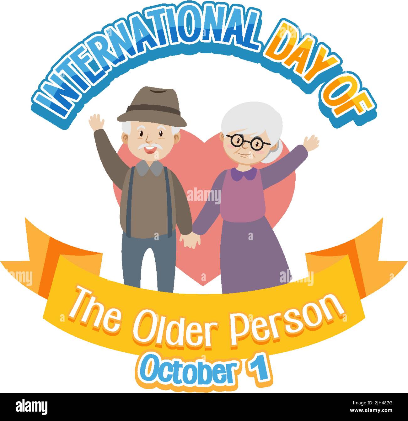 International Day for Older Person Poster Template illustration Stock ...