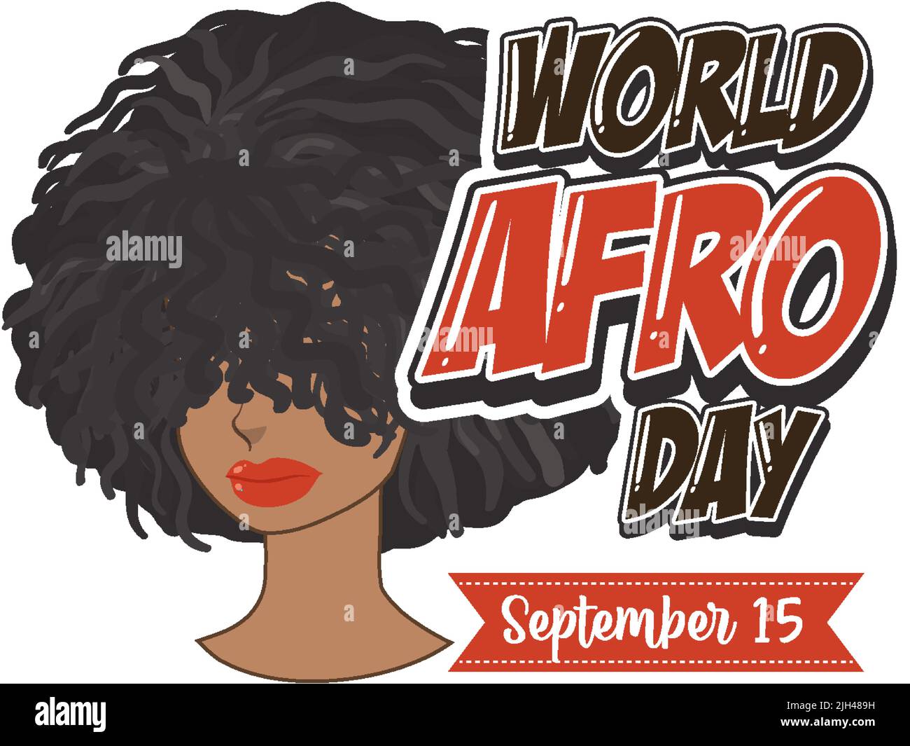 World Afro Day September 15 Banner Design illustration Stock Vector ...