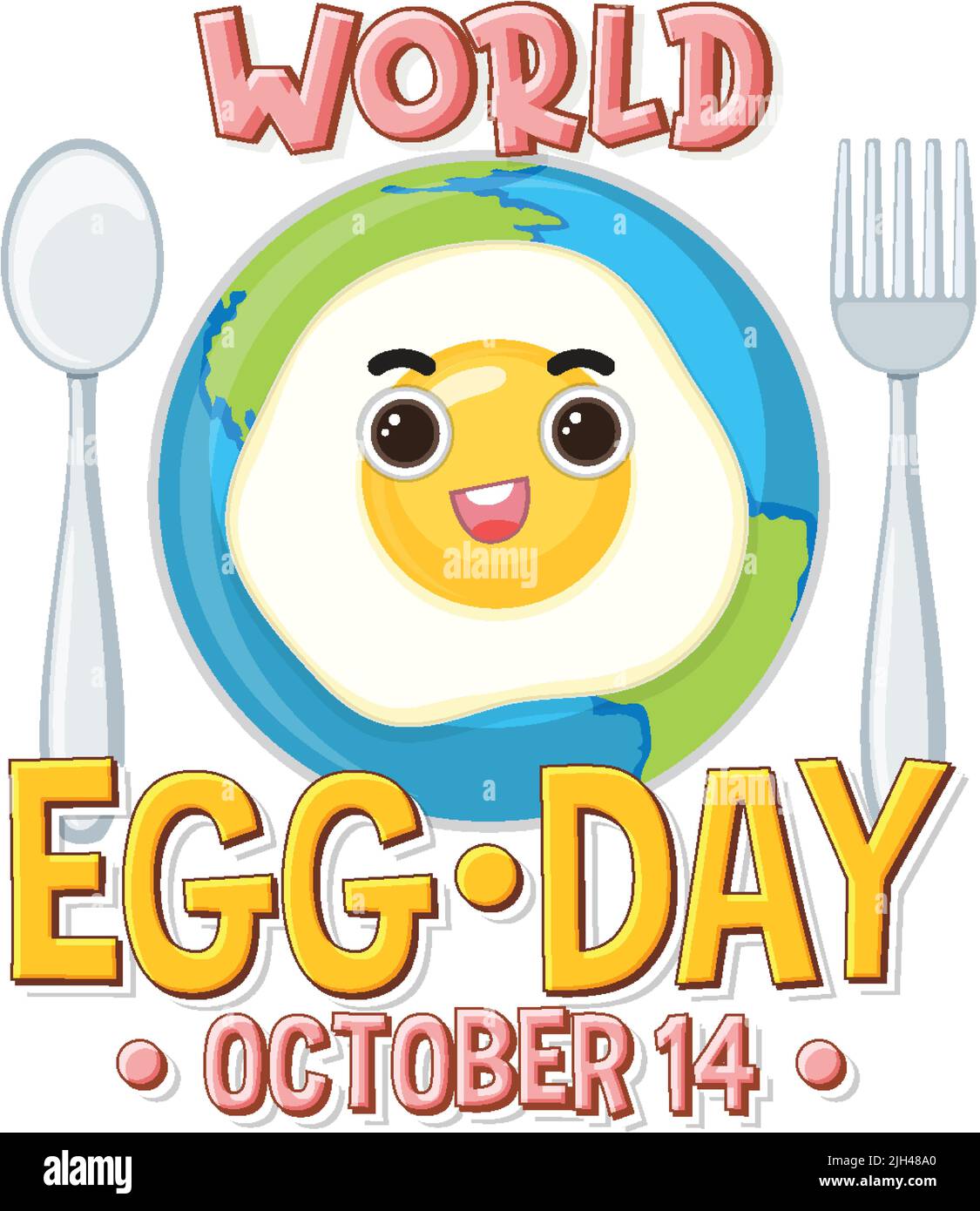 World egg day banner or logo design illustration Stock Vector Image ...