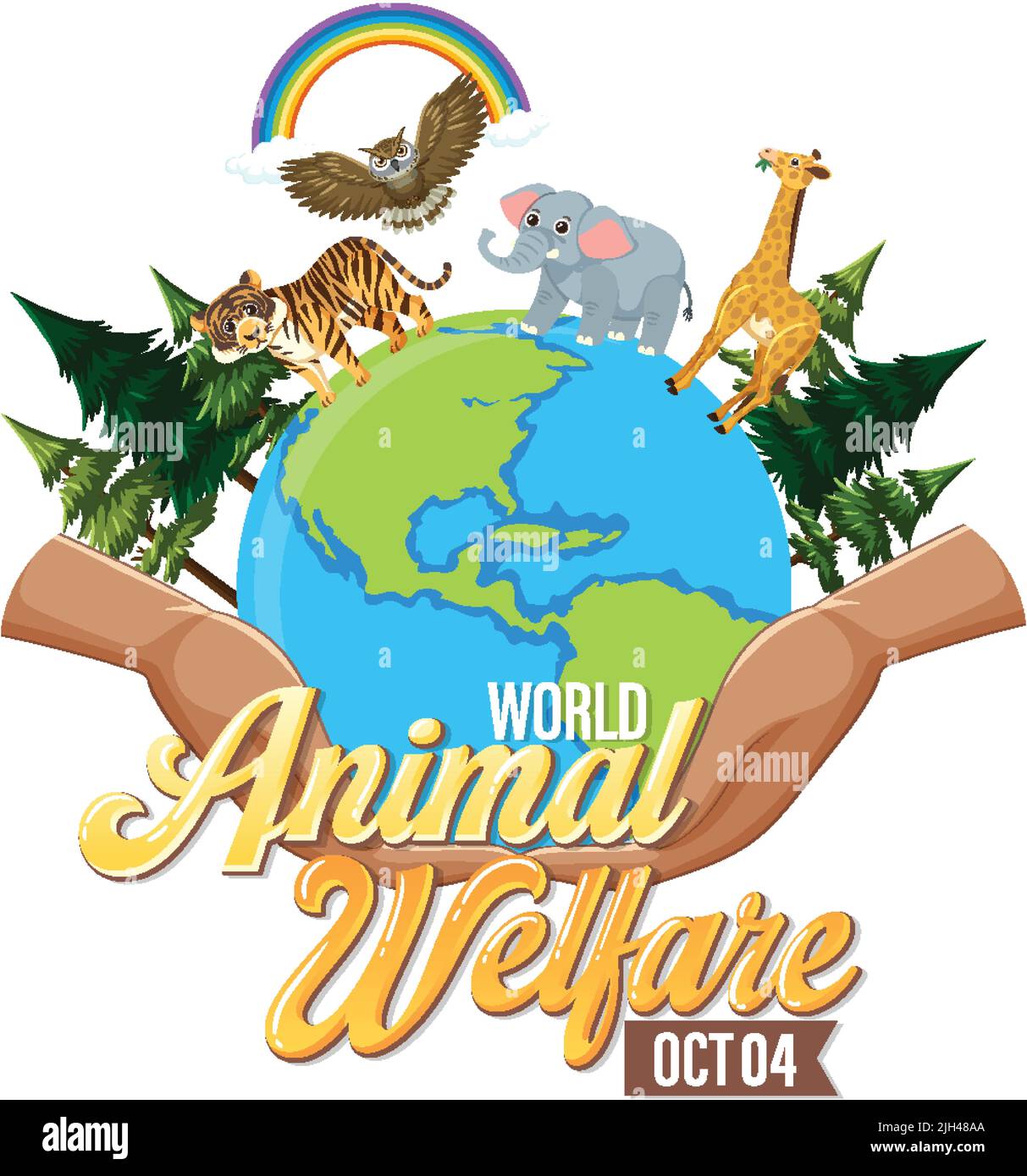 World Animal Welfare Day Poster illustration Stock Vector Image & Art ...