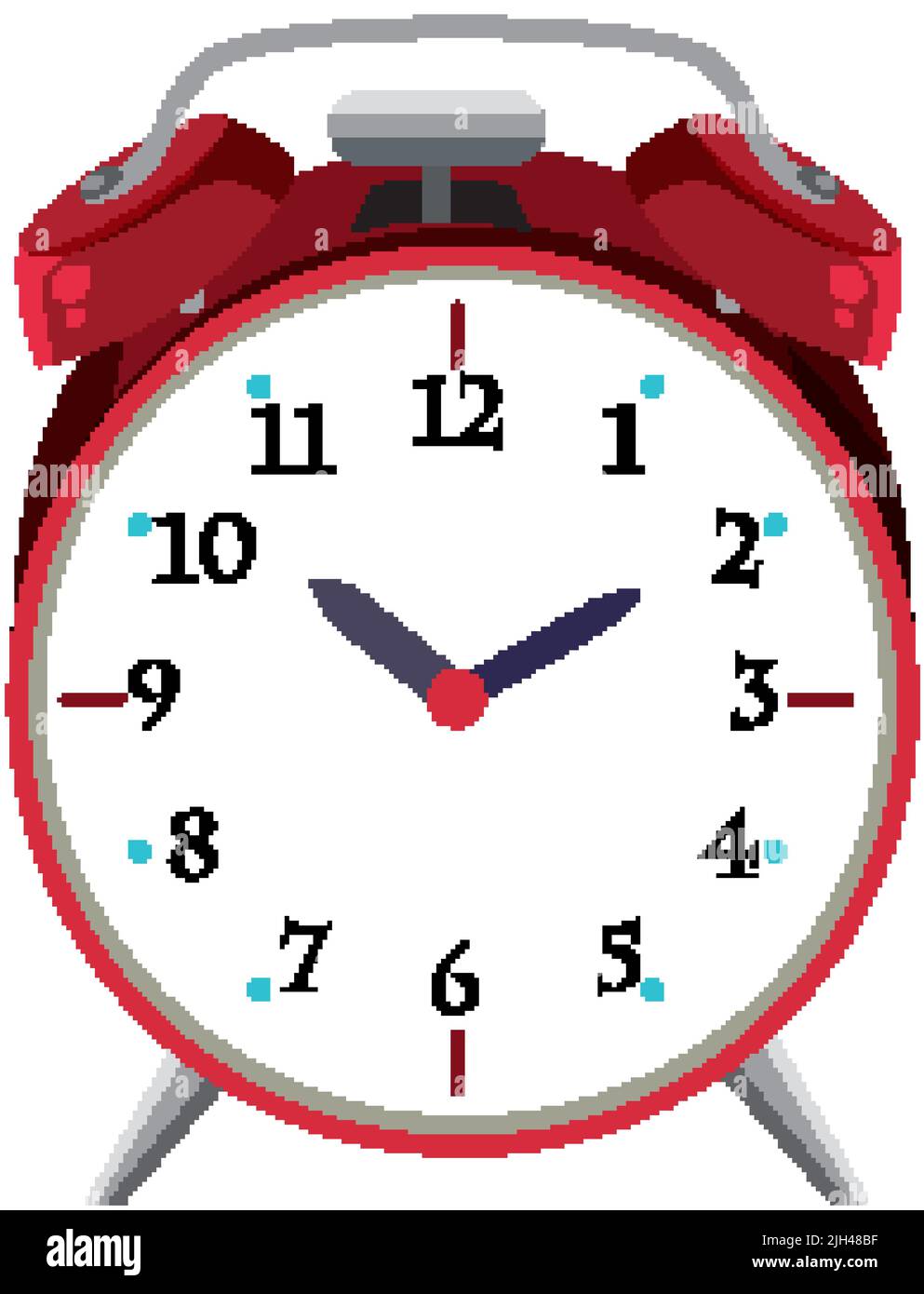A vintage alarm clock on white background illustration Stock Vector ...