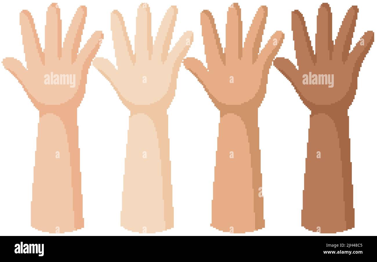 Human hands with different shades illustration Stock Vector Image & Art ...