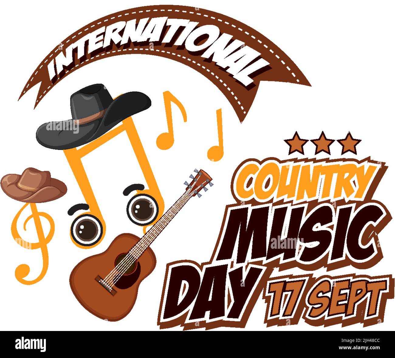 International Country Music Poster Design illustration Stock Vector ...