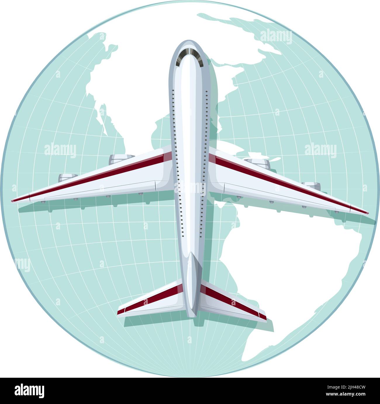 Airplane on circle icon isolated illustration Stock Vector Image & Art ...