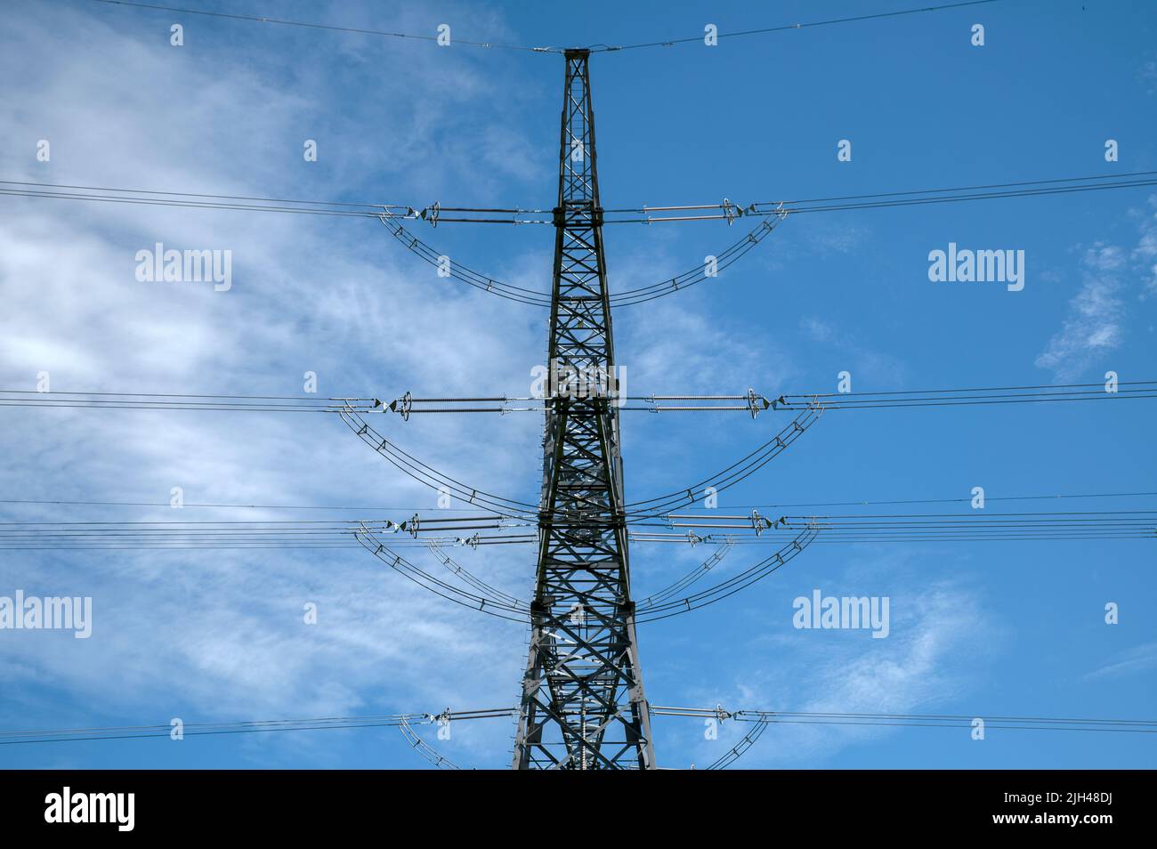 Side View Electrical Power Lines At Muiden The Netherlands 13-7-2022 ...
