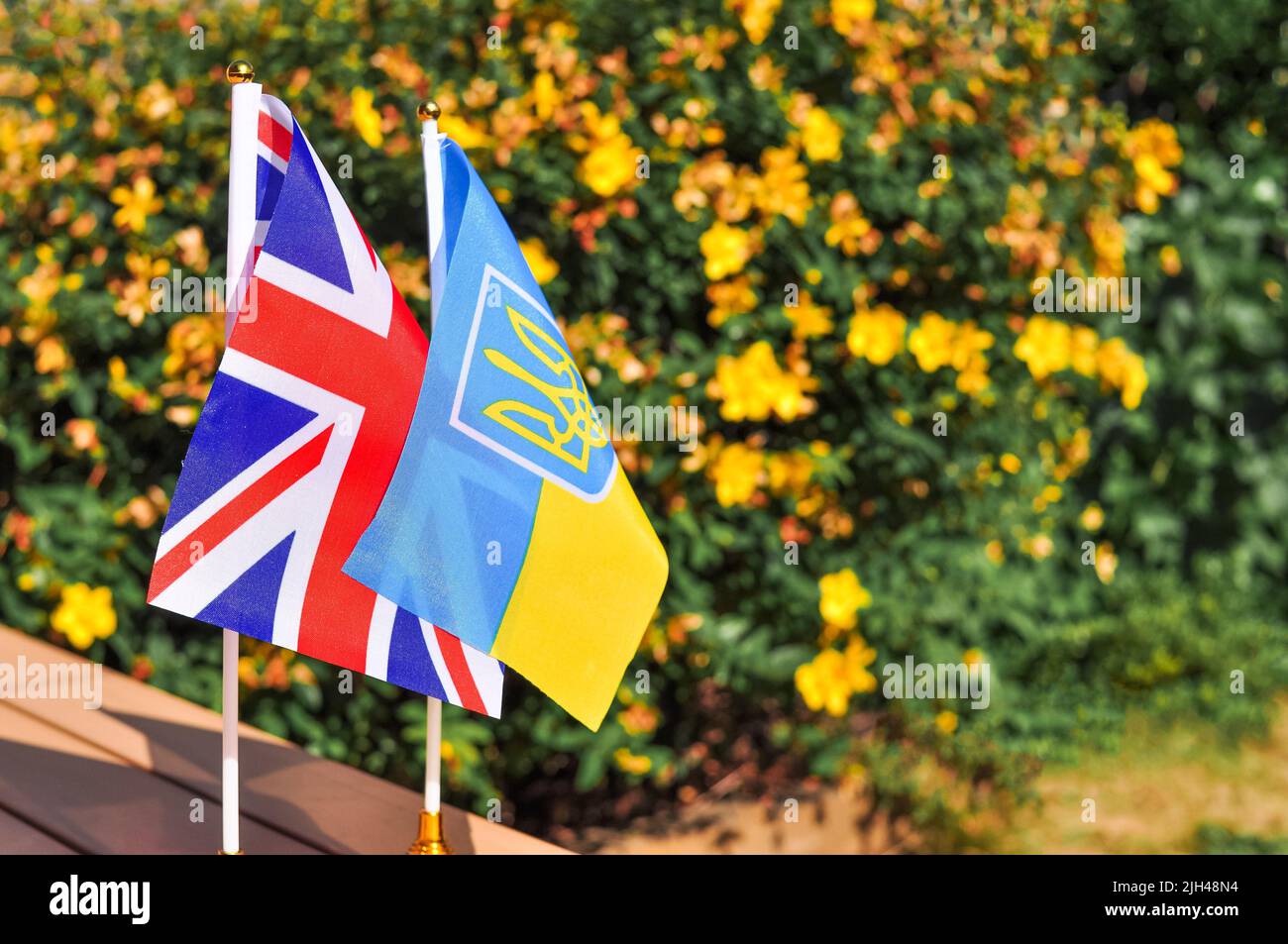 Union jack ukrainian flags hi-res stock photography and images - Alamy